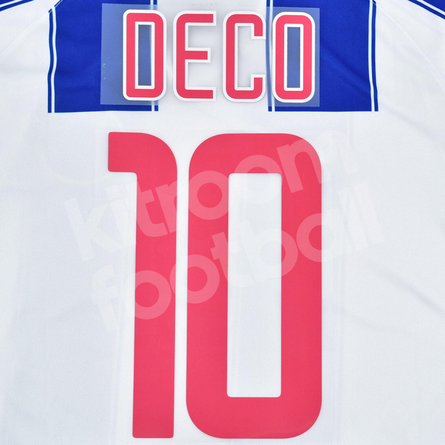 2003-04 FC Porto Home Name Set #10 DECO Champions League Repro ...