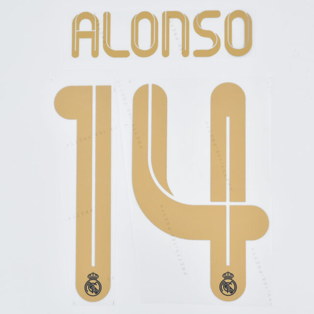 2011-12 Real Madrid Home Name Number Set #14 Xabi ALONSO Repro ...