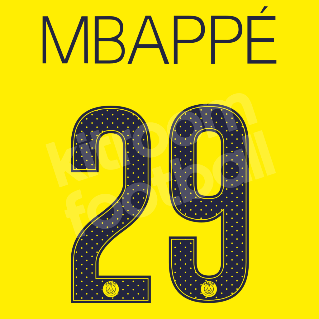 2017-18 PSG Paris Away Name Number Set #29 MBAPPE Champions League ...