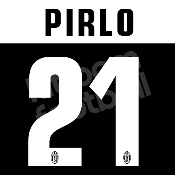2012-13 Juventus Home Name Number Set #21 PIRLO Repro – Kitroom Football