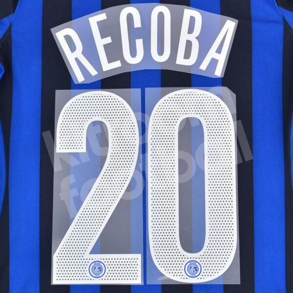 2004-06 Inter Milan Home Name Number Set #20 Chino RECOBA Repro ...