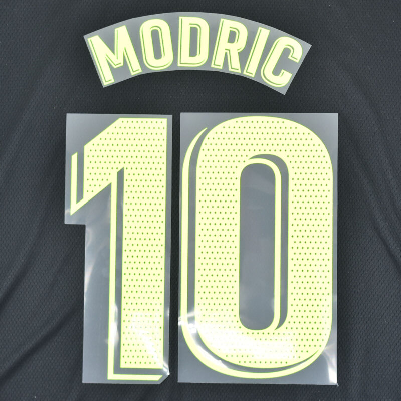 2022-23 Real Madrid Third Name Number Set #10 MODRIC La Liga Repro ...
