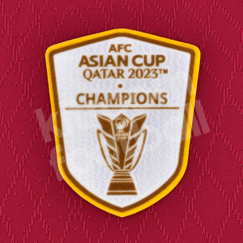 Official AFC Asian Cup Qatar 2023 Champions Patch White for Qatar Shirt ...