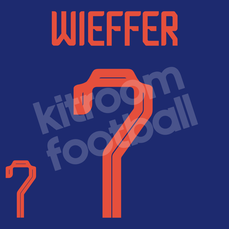 2022-23 Netherlands Away Name Number Set #7 WIEFFER Repro – Kitroom ...