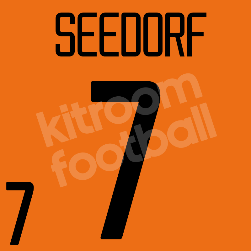 FIFA World Cup 2002 Netherlands Home Name Number Set #7 SEEDORF Repro ...