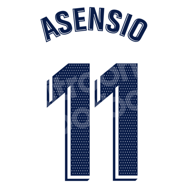 2020-21 Real Madrid La Liga Third Repro Name Set #11 ASENSIO Repro ...