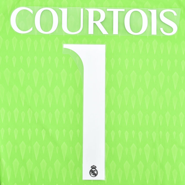 Original Player Issue 2023-24 Real Madrid Goalkeeper Name Number Set #1 ...
