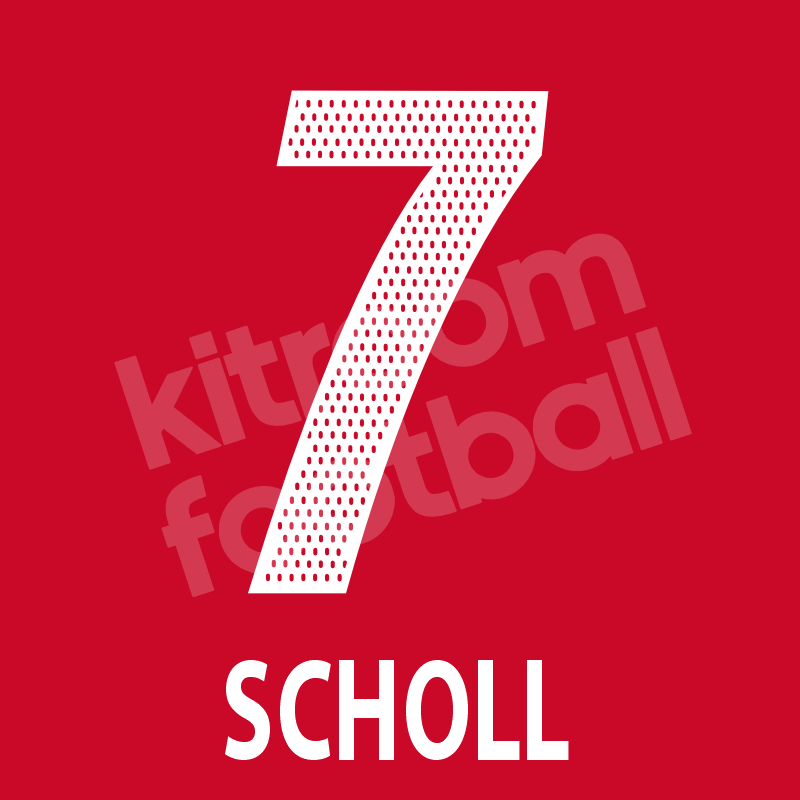 2003-05 Bayern Munich Home Name Number Set #7 SCHOLL White Repro ...