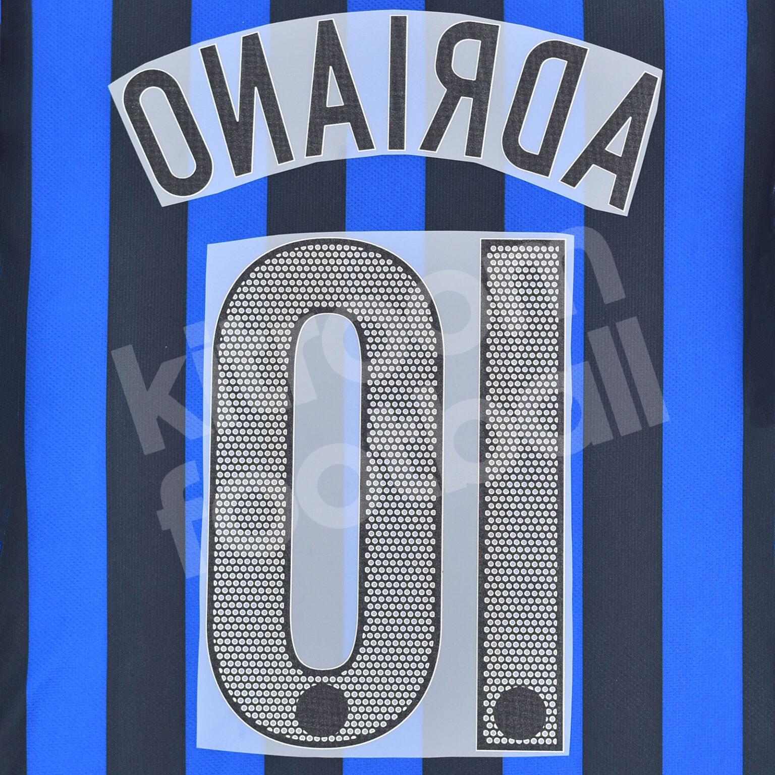 2004-06 Inter Milan Home Name Number Set #10 ADRIANO Repro – Kitroom ...