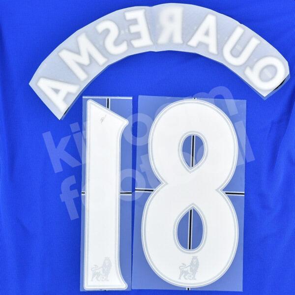 2008-09 Chelsea Name Number Set #18 QUARESMA Premier League Flock Repro ...