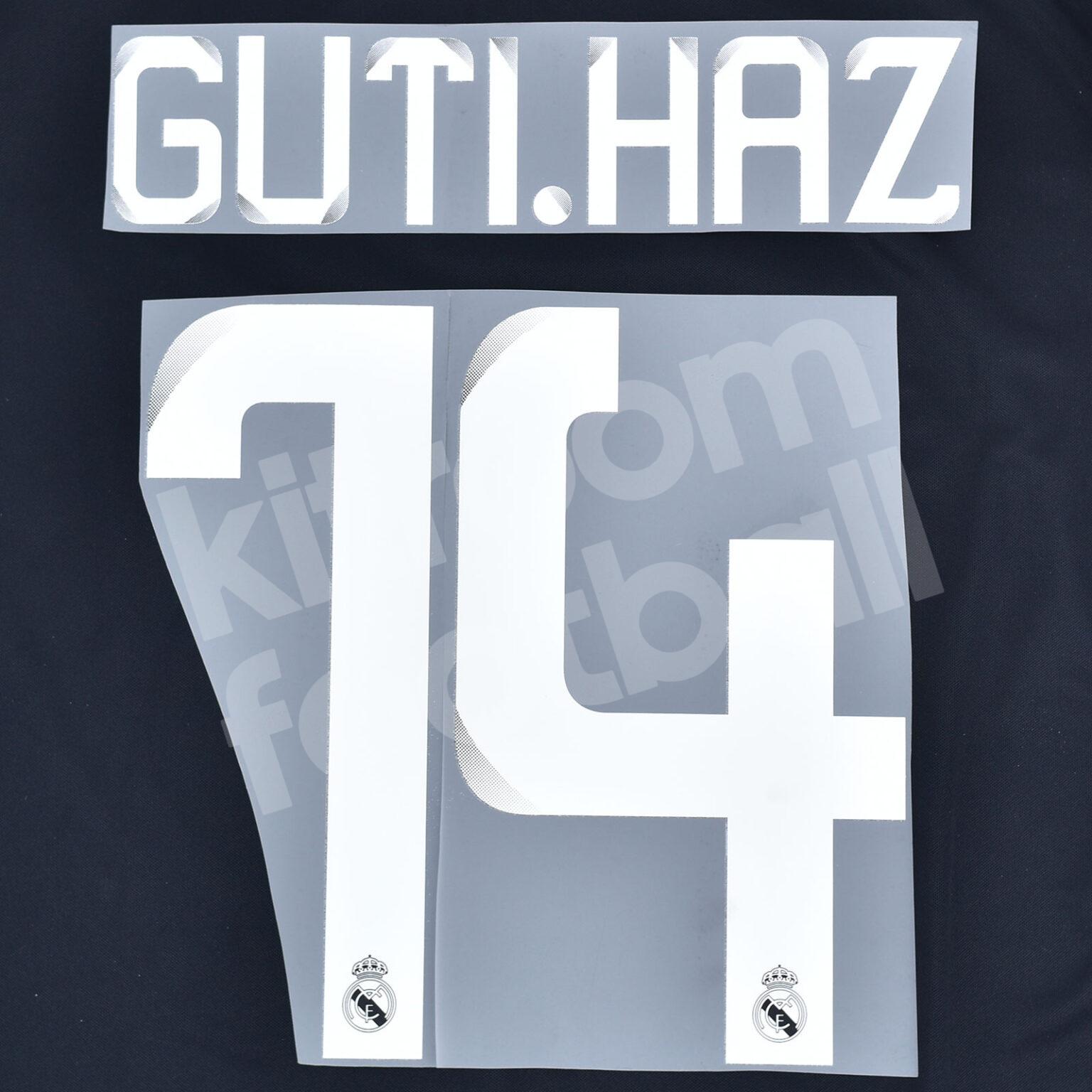 2008-09 Real Madrid Away Name Number Set #14 GUTI Repro v2 – Kitroom ...