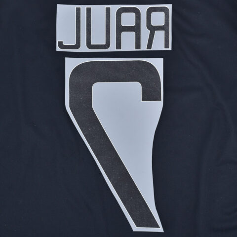 2008-09 Real Madrid Away Name Number Set #7 RAUL Repro – Kitroom Football