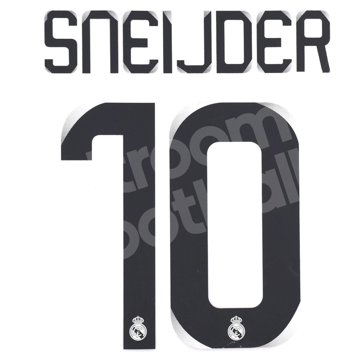 2008-09 Real Madrid Home Name Number Set #10 SNEIJDER Repro – Kitroom ...