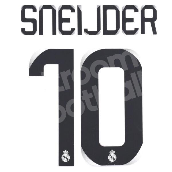 2008-09 Real Madrid Home Name Number Set #10 SNEIJDER Repro – Kitroom ...