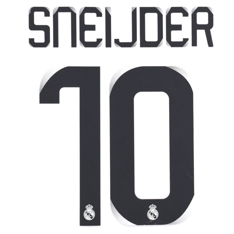 2008-09 Real Madrid Home Name Number Set #10 SNEIJDER Repro – Kitroom ...