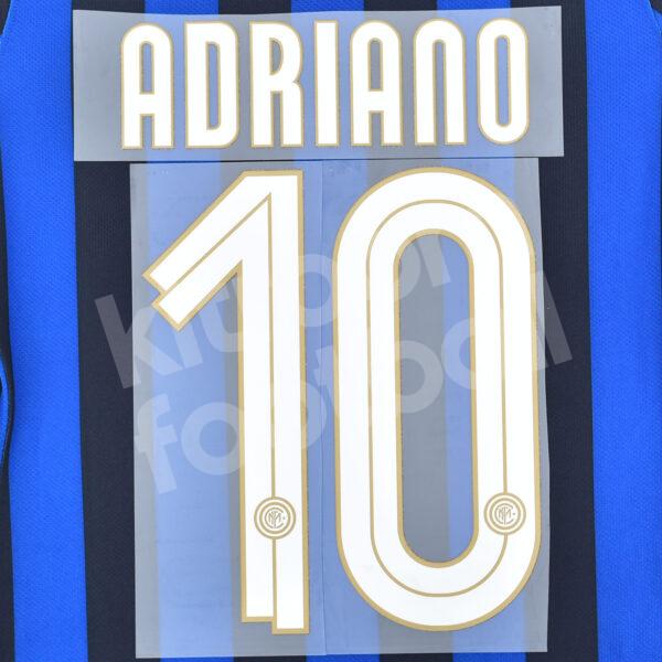 2008-09 Inter Milan Home Name Number Set #10 ADRIANO Repro – Kitroom ...