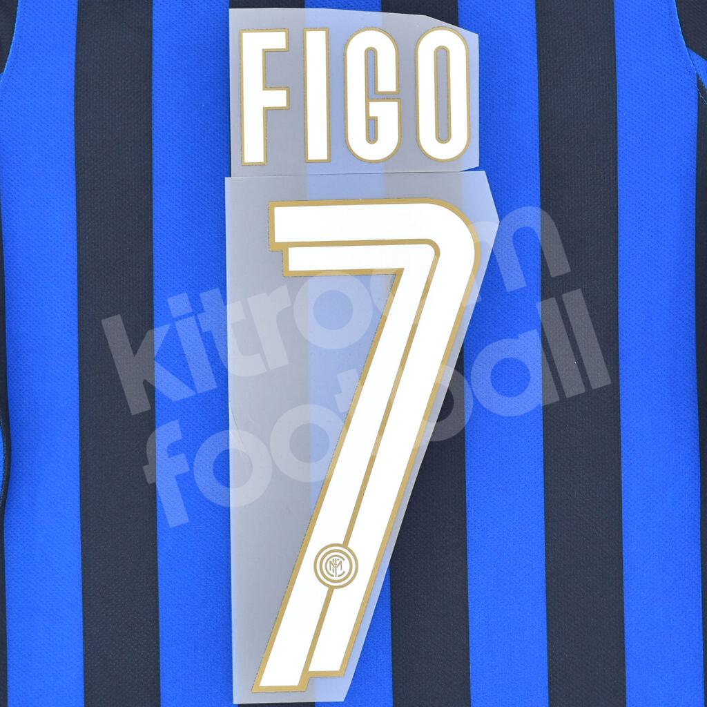 2008-09 Inter Milan Home Name Number Set #7 FIGO Repro – Kitroom Football