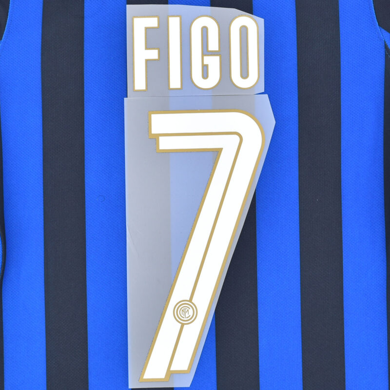 2008-09 Inter Milan Home Name Number Set #7 FIGO Repro – Kitroom Football