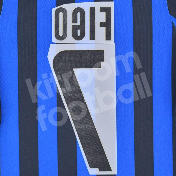 2008-09 Inter Milan Home Name Number Set #7 FIGO Repro – Kitroom Football