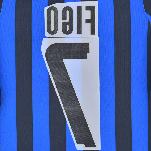 2008-09 Inter Milan Home Name Number Set #7 FIGO Repro – Kitroom Football