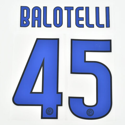 2009-10 Inter Milan Away Name Number Set #45 BALOTELLI Repro – Kitroom ...