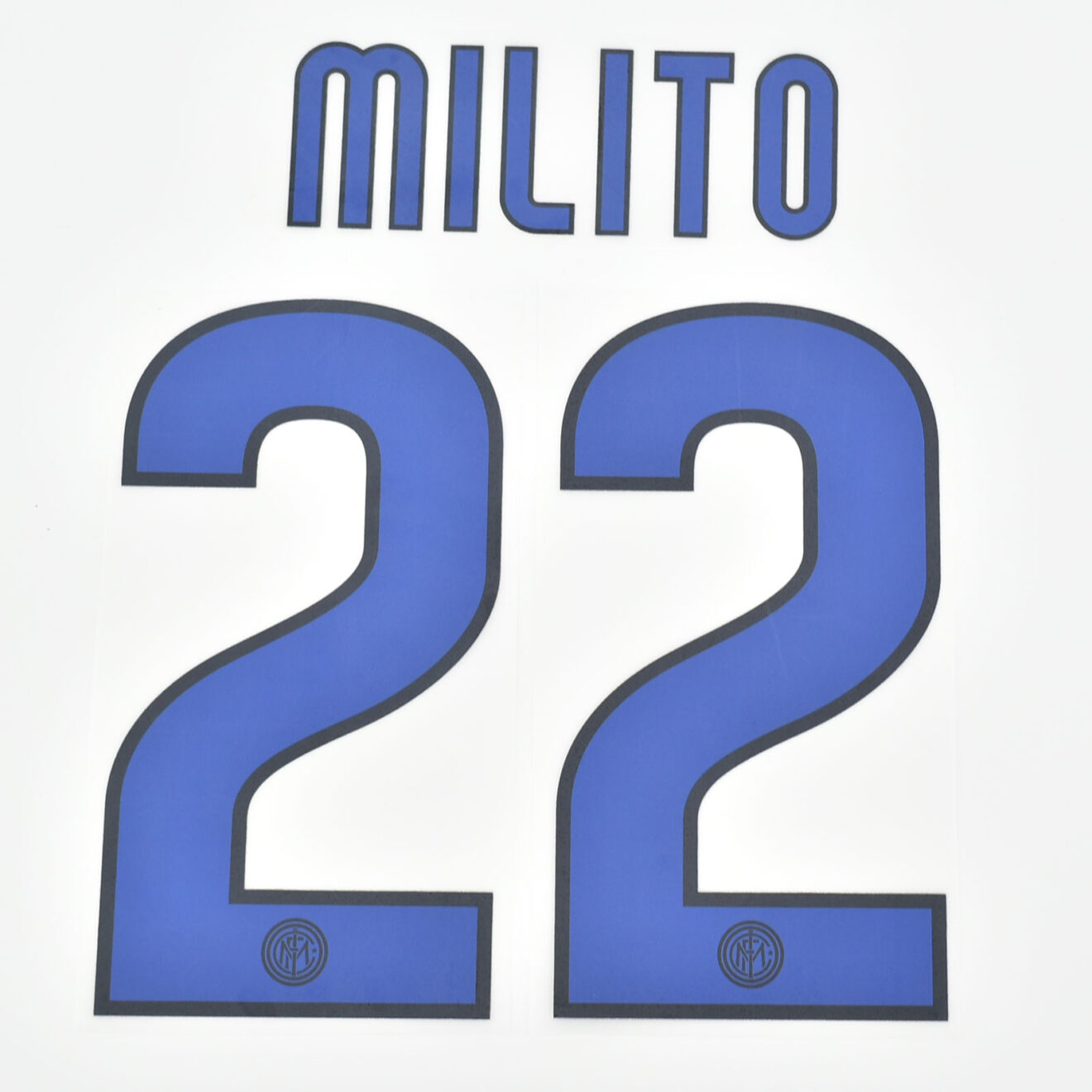 2009-11 Inter Milan Away Name Number Set #22 MILITO Repro – Kitroom ...