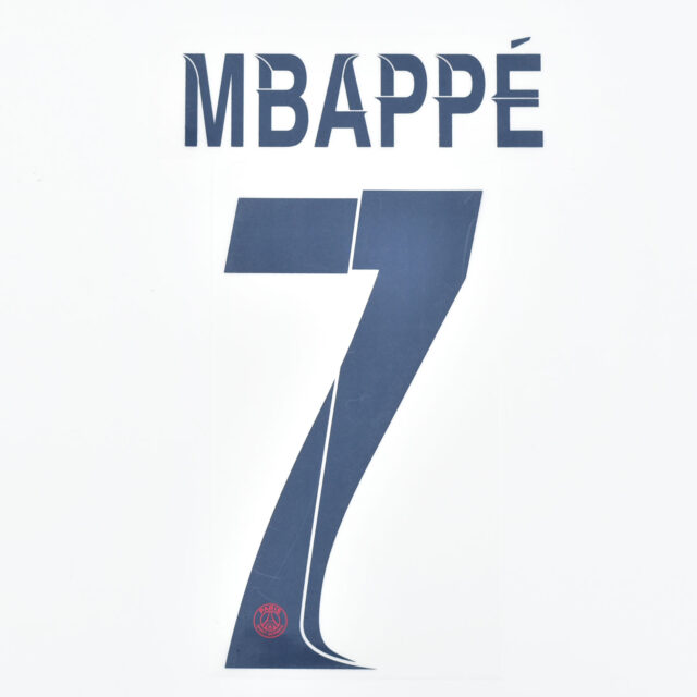 2023-24 PSG Paris Away Name Number Set #7 MBAPPE UCL Repro – Kitroom ...