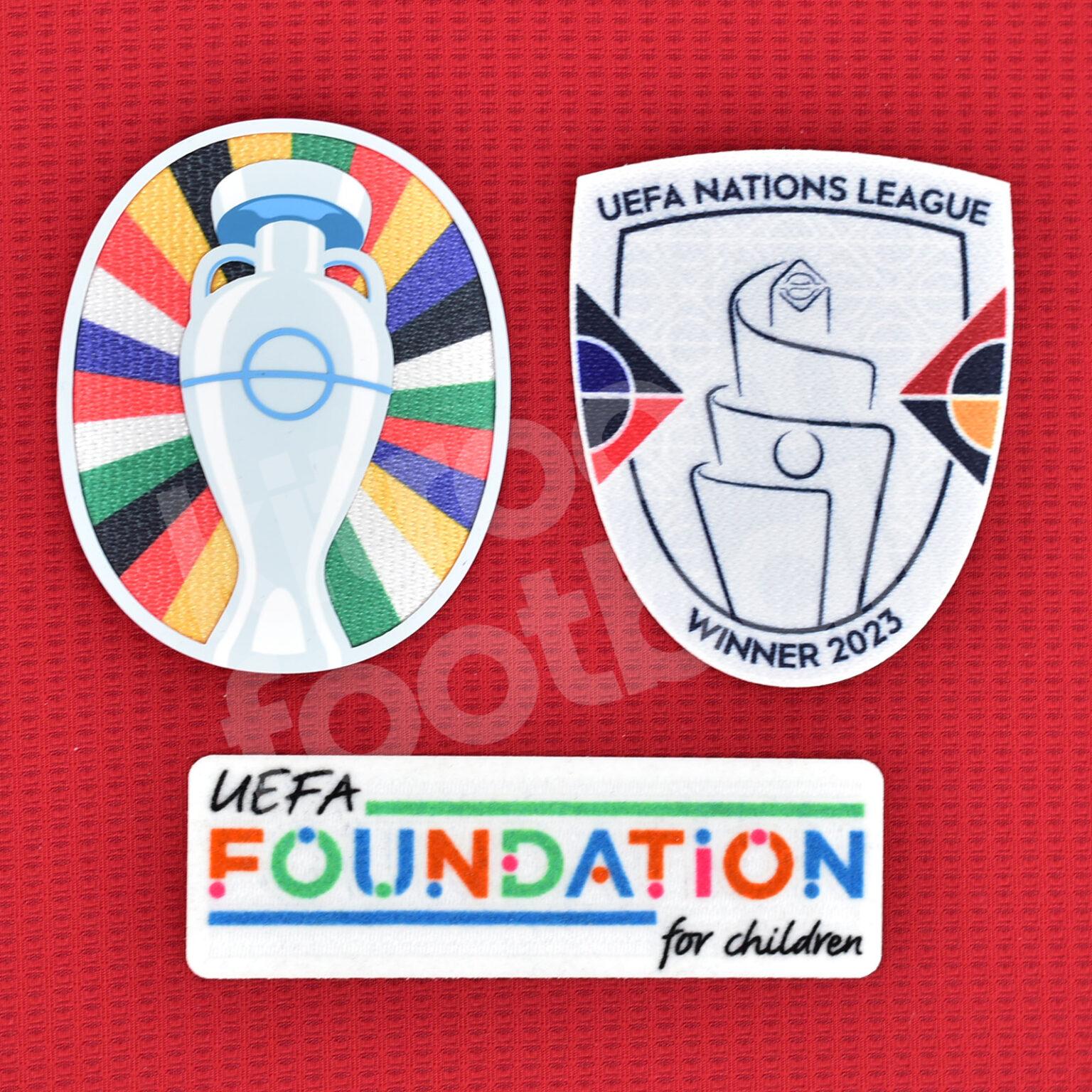 Original Player Issue SPAIN UEFA Euro 2024 Patch + Foundation + Nations ...