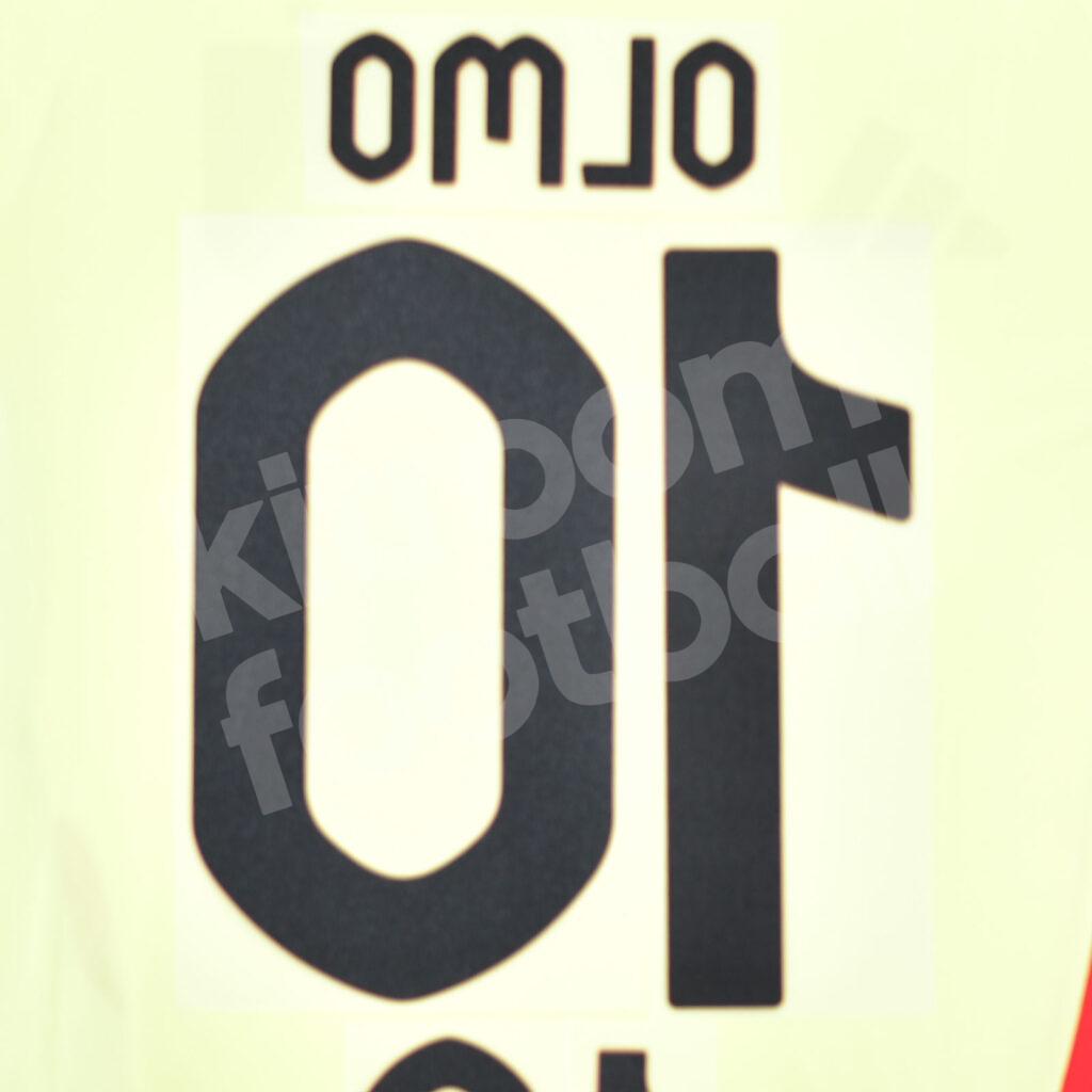UEFA Euro 2024 Spain Away Name Number Set #10 OLMO Repro – Kitroom Football