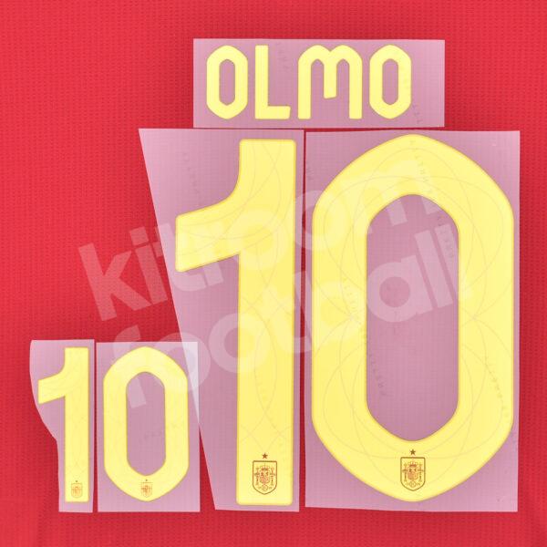 UEFA Euro 2024 Spain Home Name Number Set #10 OLMO Repro – Kitroom Football