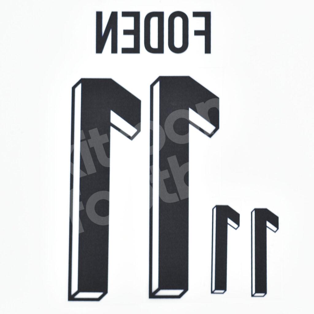 UEFA Euro 2024 England Home Name Number Set #11 FODEN Repro – Kitroom ...