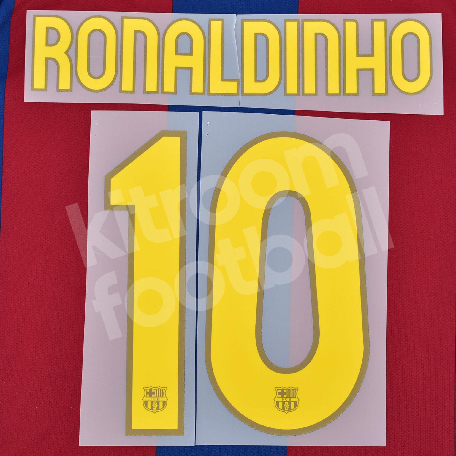2007-08 Barcelona Name Number Set #10 RONALDINHO Repro v1 – Kitroom ...
