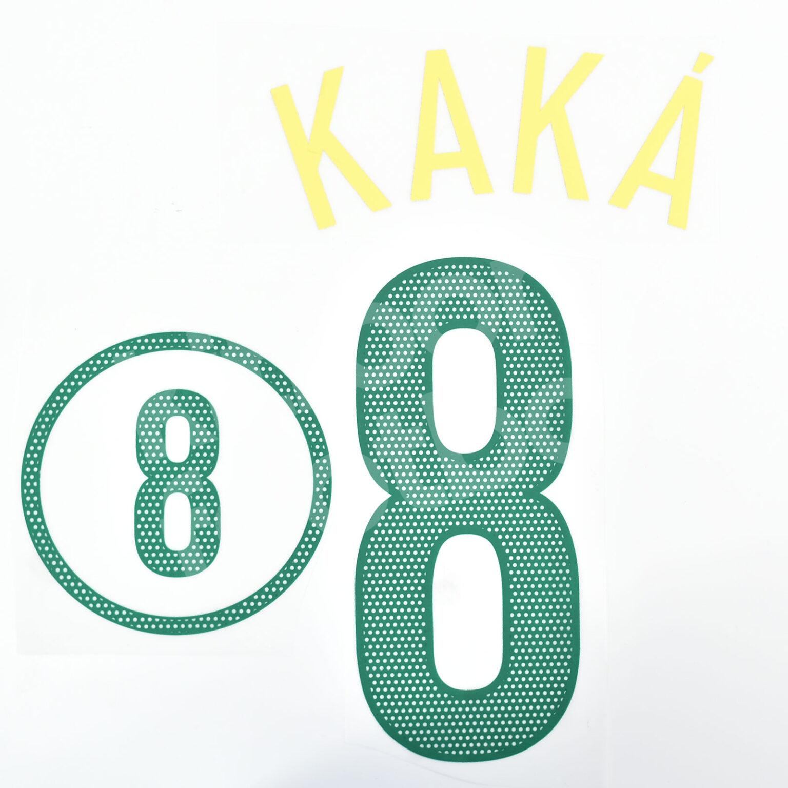 2004-06 Brazil Home Name Number Set #8 KAKA Repro – Kitroom Football