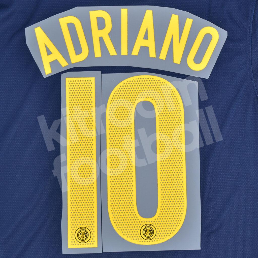 2004-06 Inter Milan Third Name Number Set #10 ADRIANO Repro – Kitroom ...