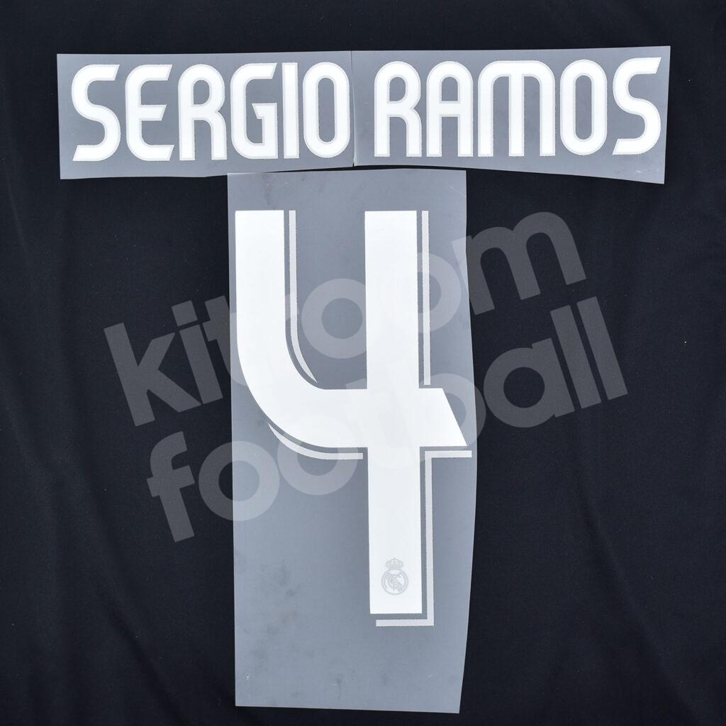 2006-07 Real Madrid Away Name Number Set #4 SERGIO RAMOS Repro ...