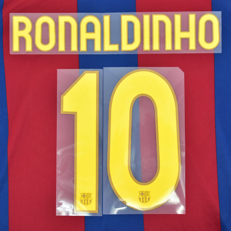 2007-08 Barcelona Name Number Set #10 RONALDINHO Repro v2 – Kitroom ...