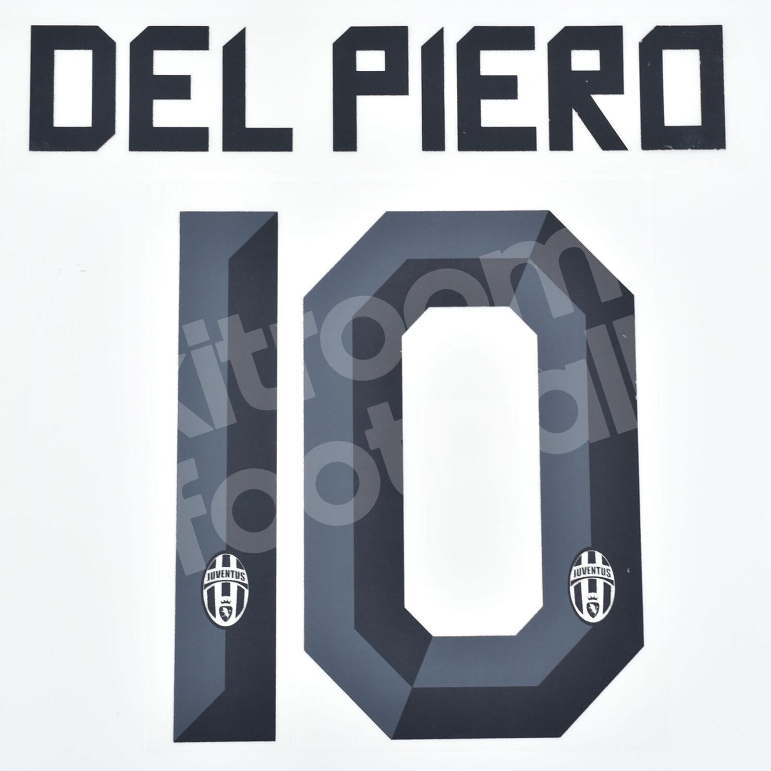 2010-12 Juventus Away Name Number Set #10 DEL PIERO Repro – Kitroom ...