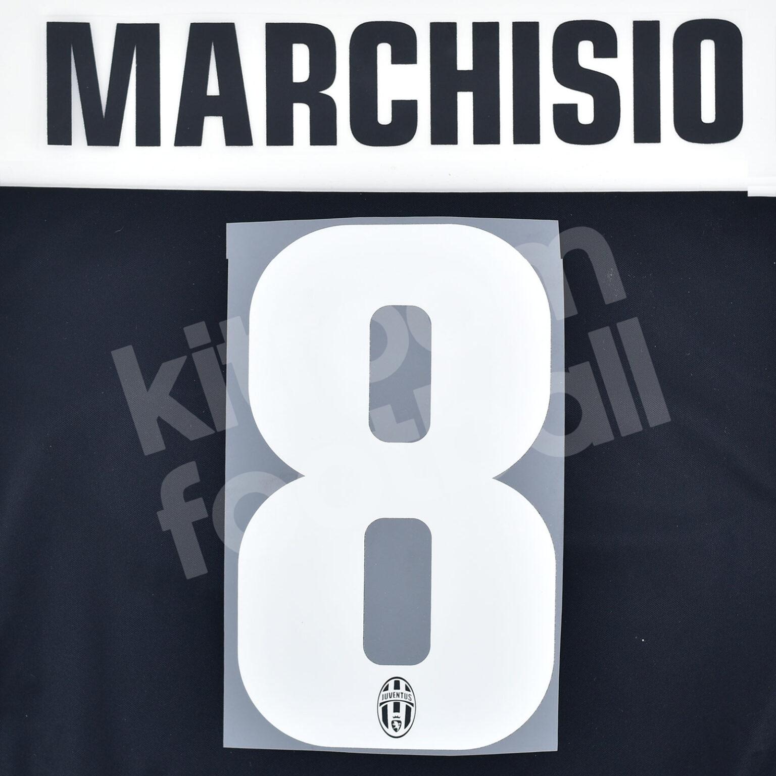 2012-13 Juventus Home Name Number Set #8 MARCHISIO Repro – Kitroom Football
