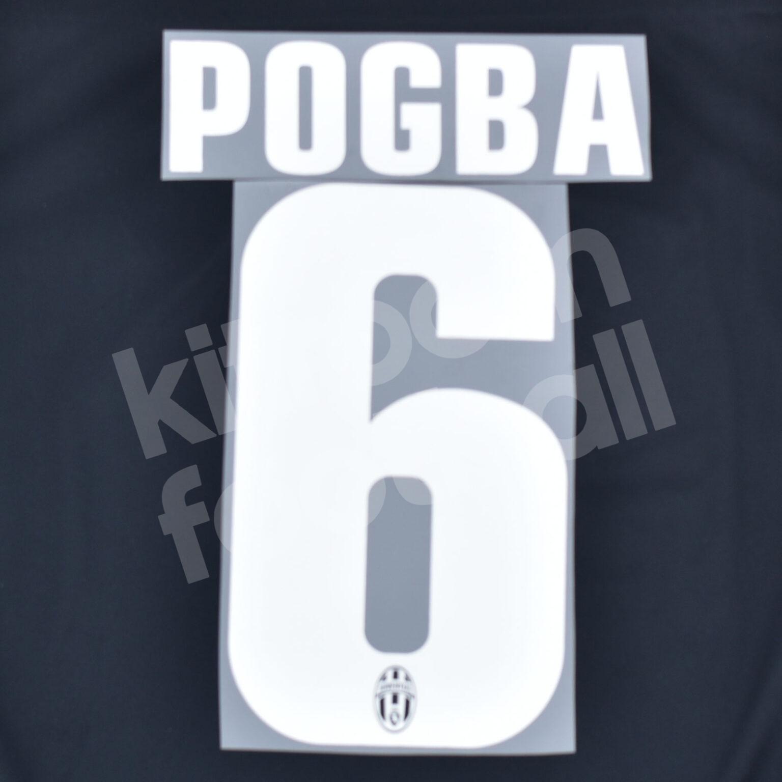 2012-14 Juventus White Name Number Set #6 POGBA Repro – Kitroom Football