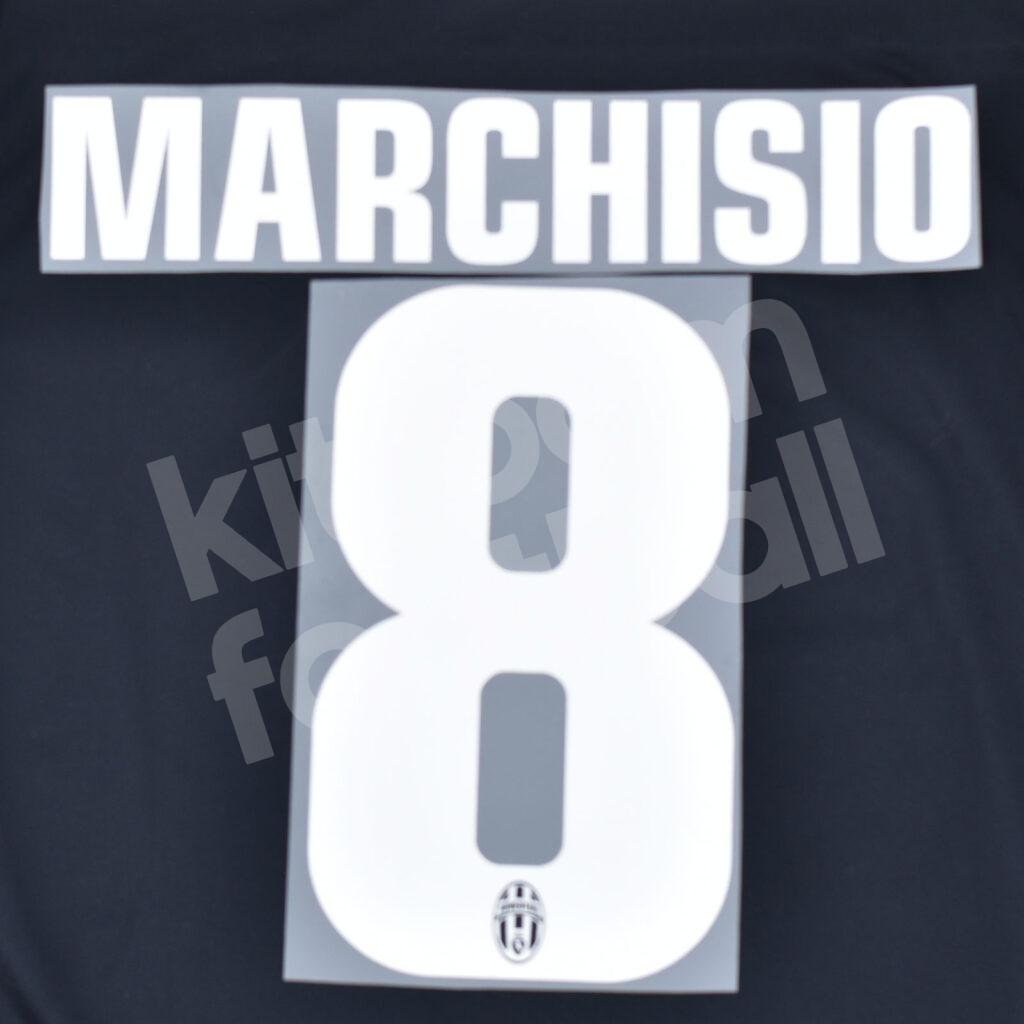 2012-14 Juventus White Name Number Set #8 MARCHISIO Repro – Kitroom ...