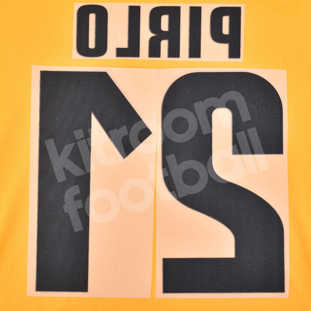 2013-14 Juventus Away Name Number Set #21 PIRLO Repro – Kitroom Football