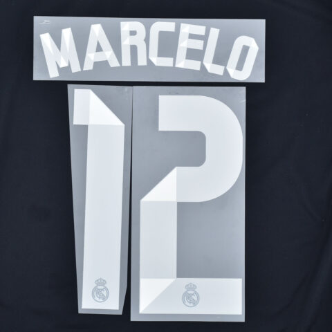 2014-15 Real Madrid Away Name Number Set #12 MARCELO Repro – Kitroom ...