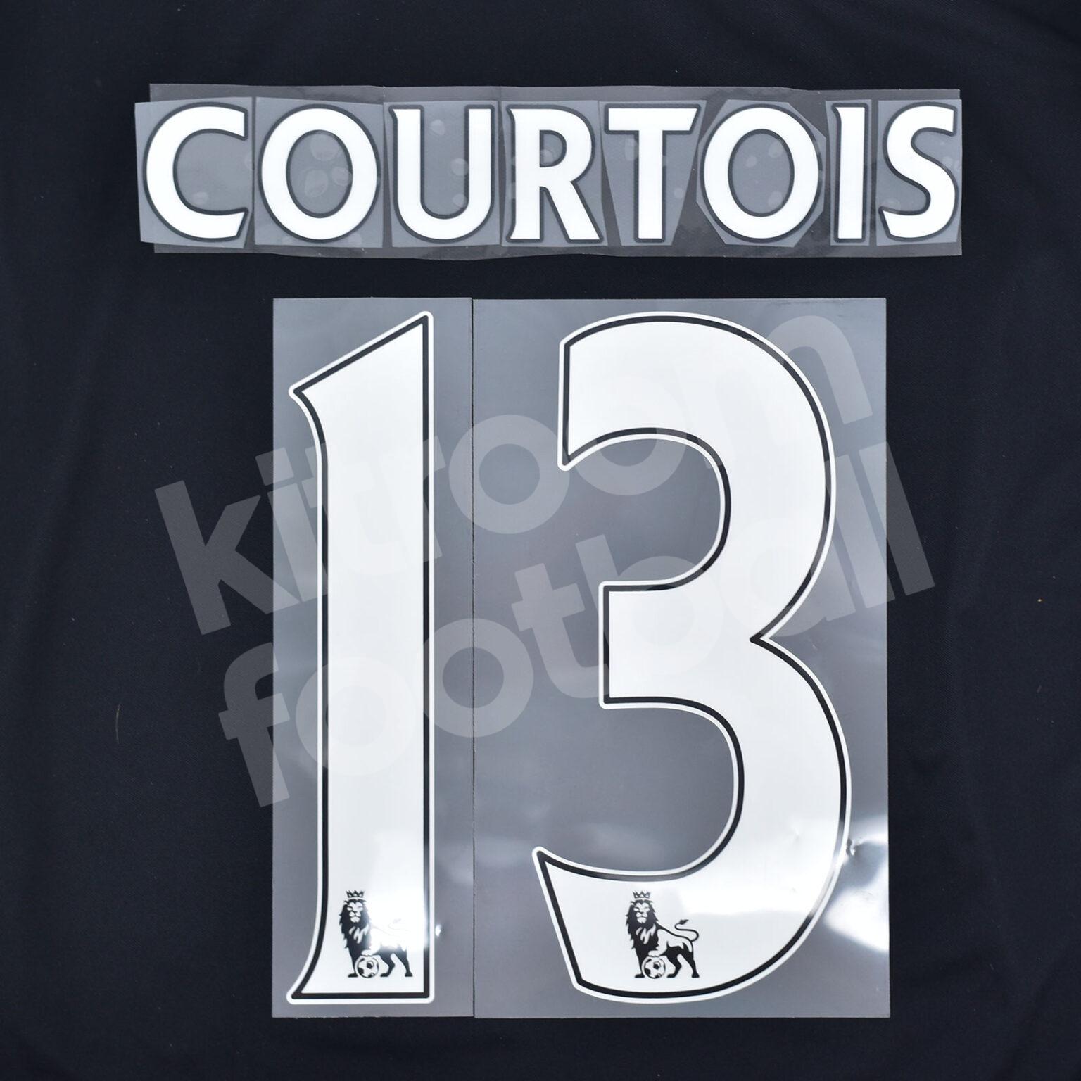 2014-18 Chelsea Goalkeeper Name Number Set #13 COURTOIS Premier League ...