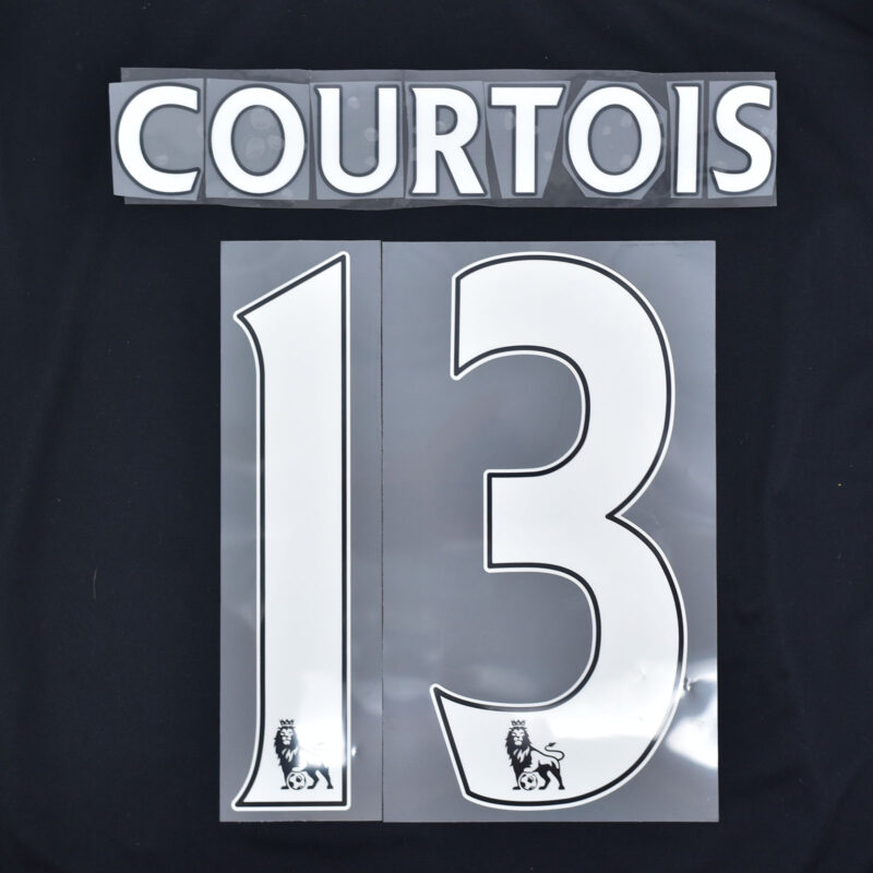 2014-18 Chelsea Goalkeeper Name Number Set #13 COURTOIS Premier League ...