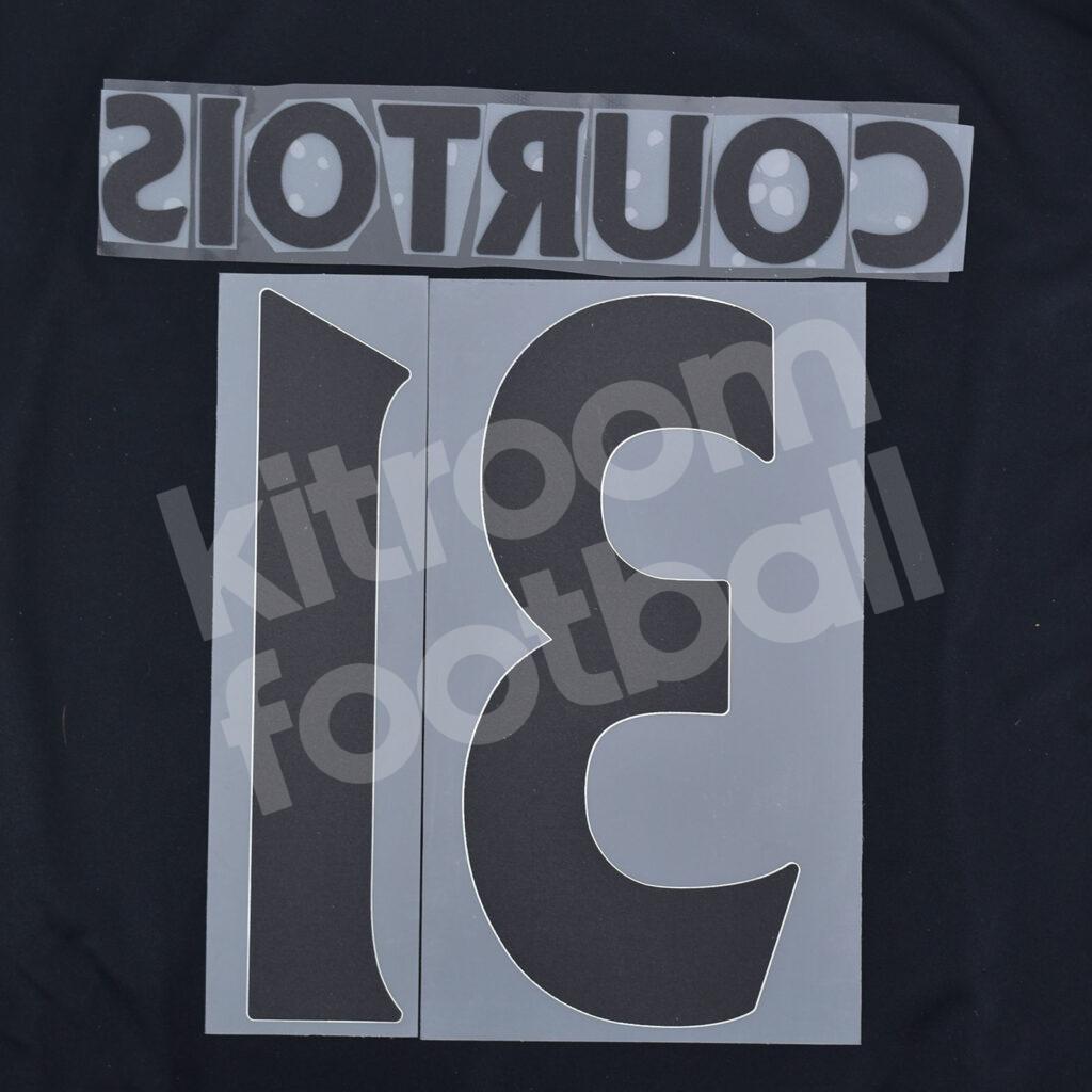2014-18 Chelsea Goalkeeper Name Number Set #13 COURTOIS Premier League ...