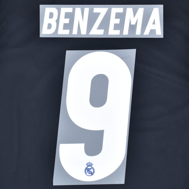 2016-17 Real Madrid Away Name Number Set #9 BENZEMA Repro – Kitroom ...