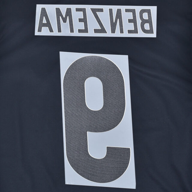 2016-17 Real Madrid Away Name Number Set #9 BENZEMA Repro – Kitroom ...