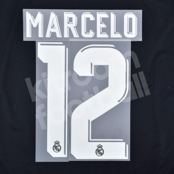 2017-18 Real Madrid Away Name Number Set #12 MARCELO (Champions League ...