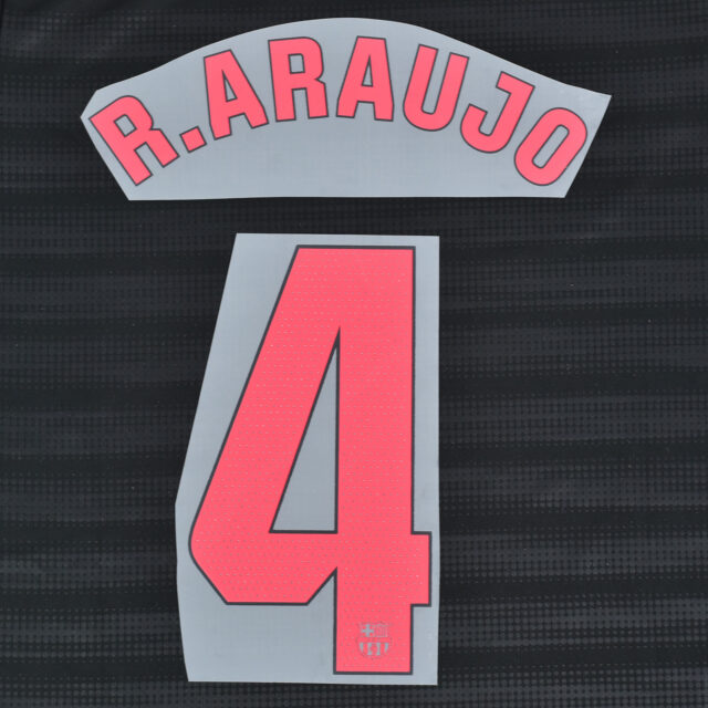 2024-25 Fc Barcelona Away Name Number Set #4 Ronald ARAUJO La Liga ...