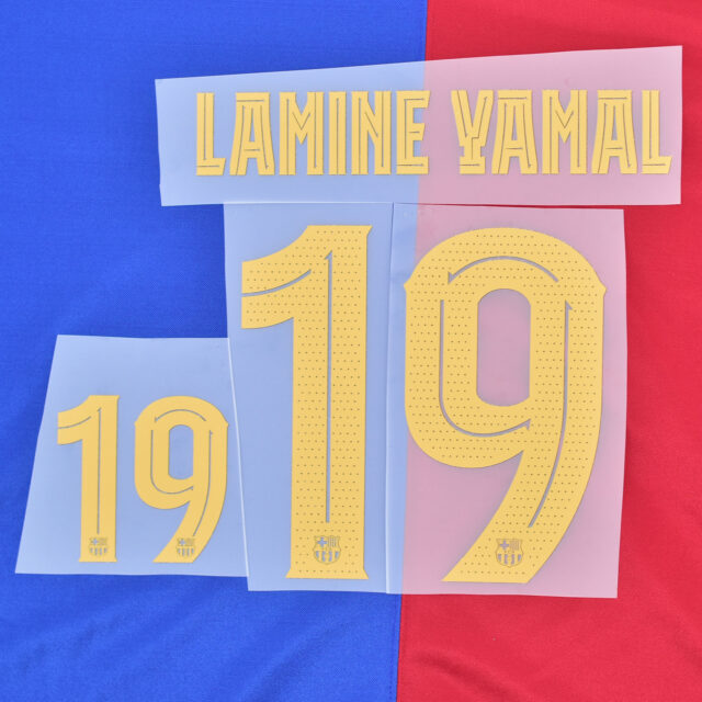 2024-25 Fc Barcelona Home Name Number Set #19 LAMINE YAMAL Kids ...